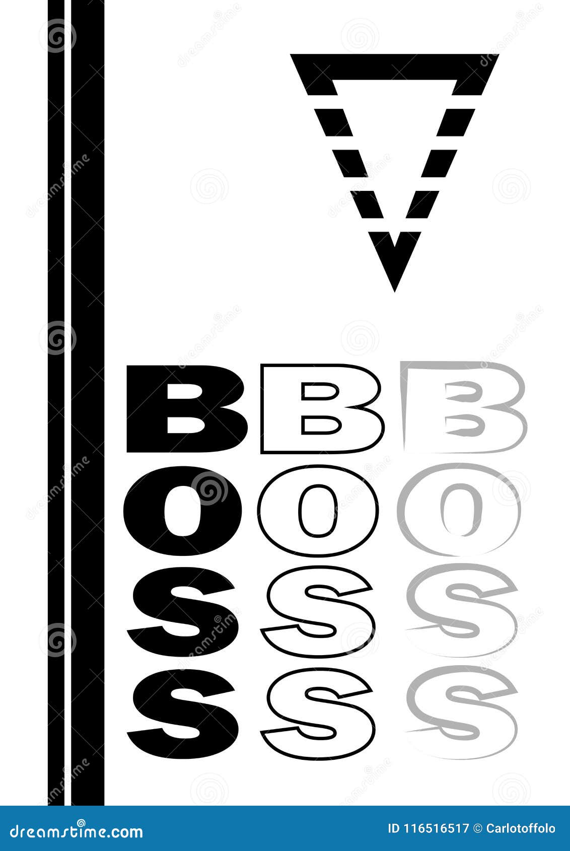 Boss sign - Vector stock vector. Illustration of line - 116516517