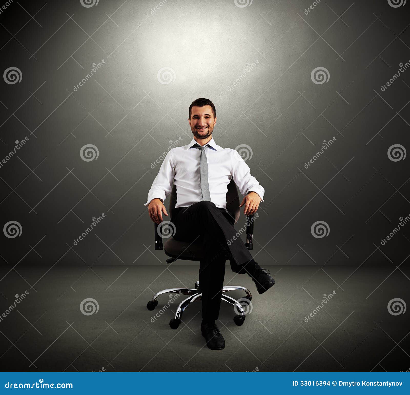 Boss sitting on chair stock photo. Image of person, shirt - 33016394