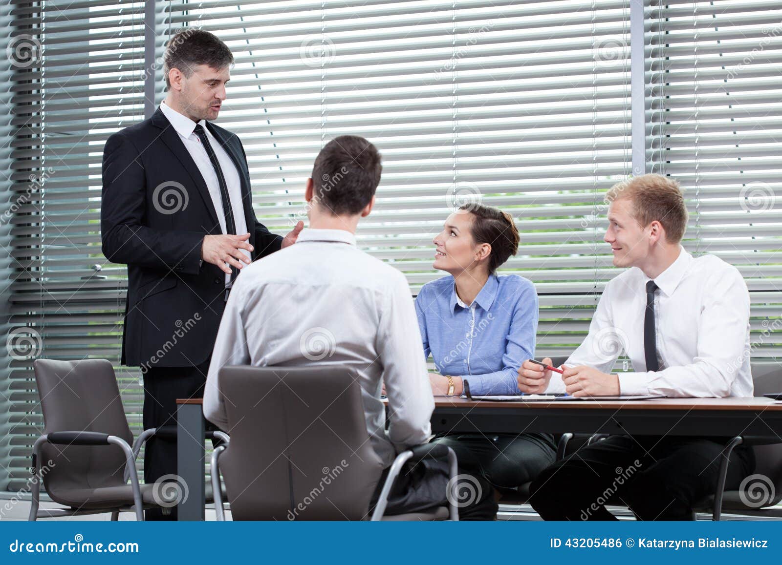 Boss Speech during Business Meeting Stock Photo - Image of partner ...