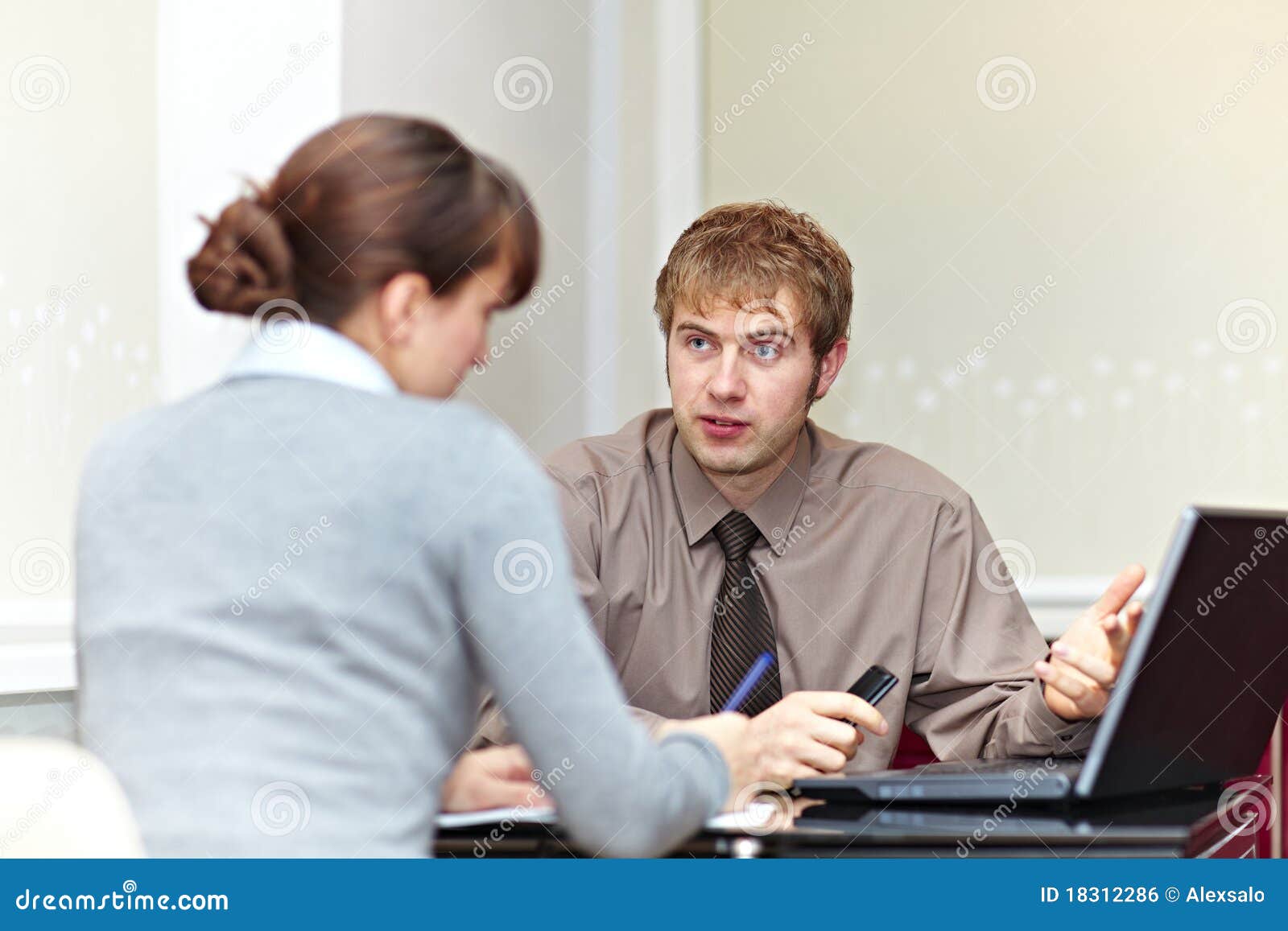 Boss Talking To His Secretary Stock Photo - Image of computer, manager ...