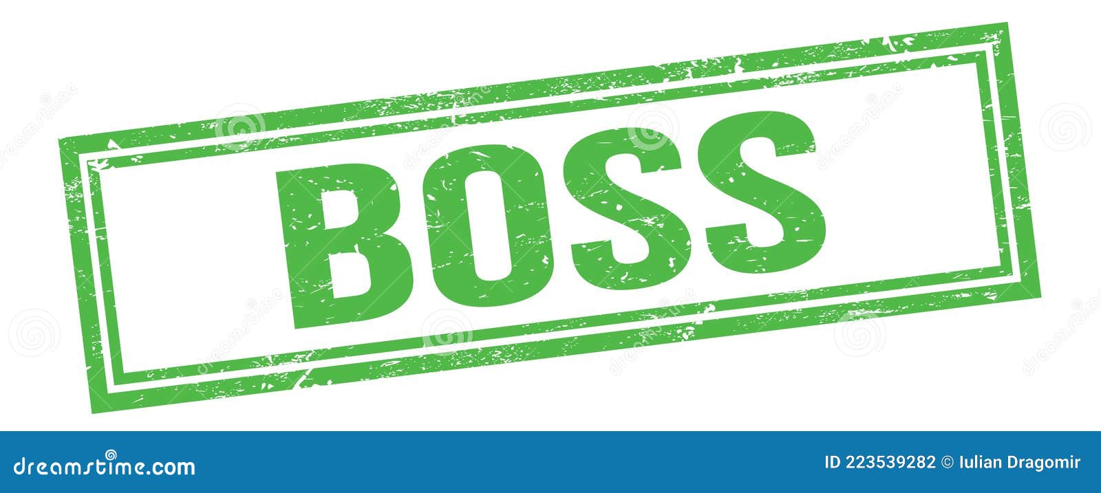 BOSS Text on Green Grungy Vintage Stamp Stock Illustration ...