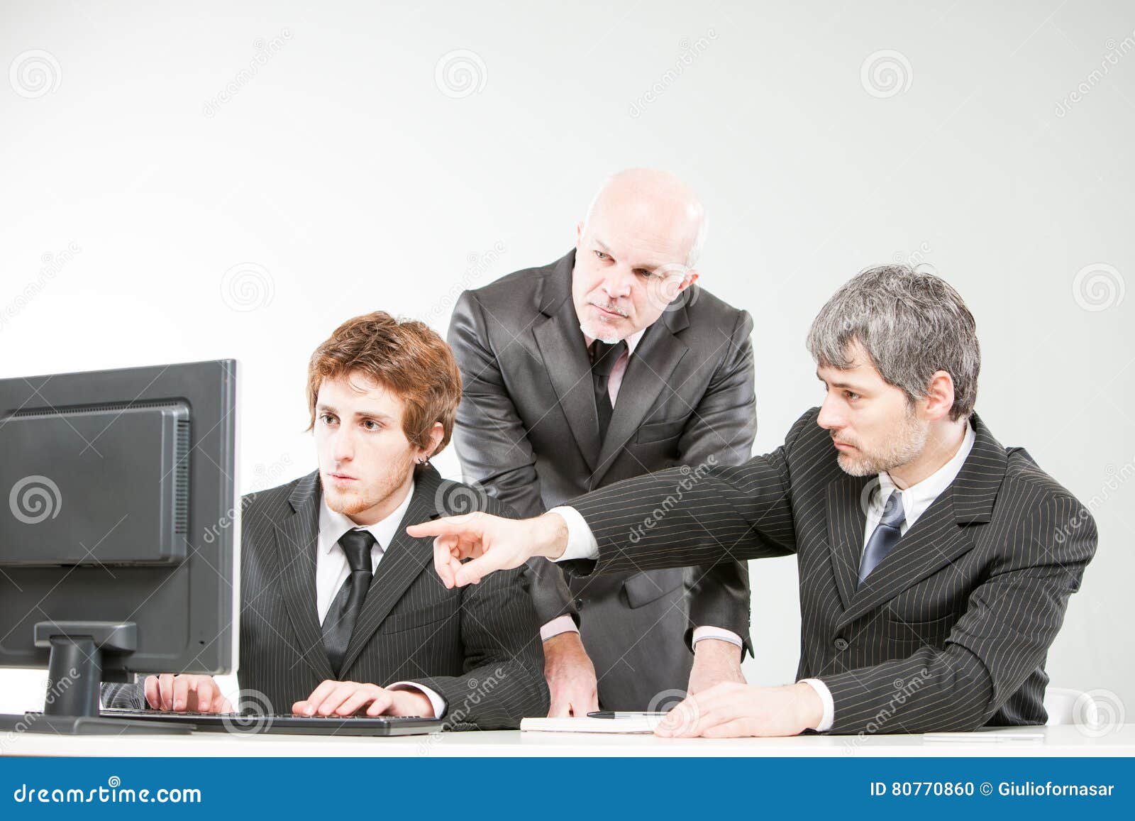 Boss and Trainee Learning from a Manager Stock Photo - Image of ...