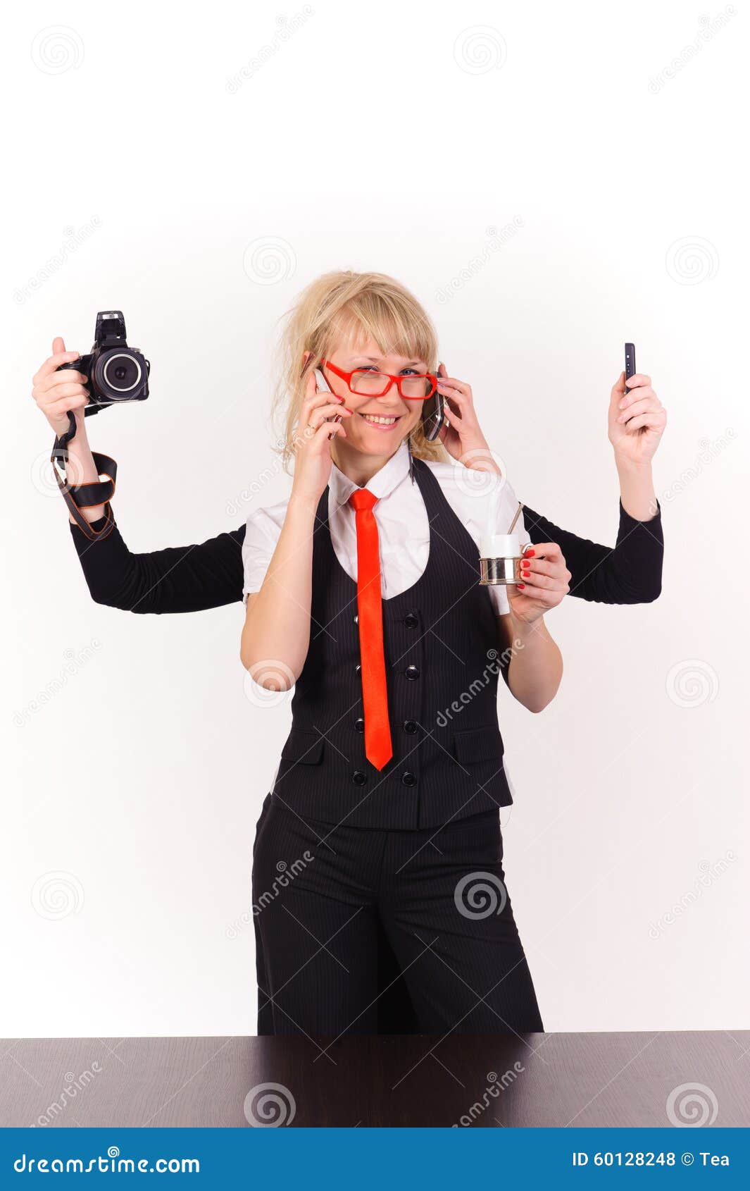 Boss and two helpers stock photo. Image of concept, camera - 60128248