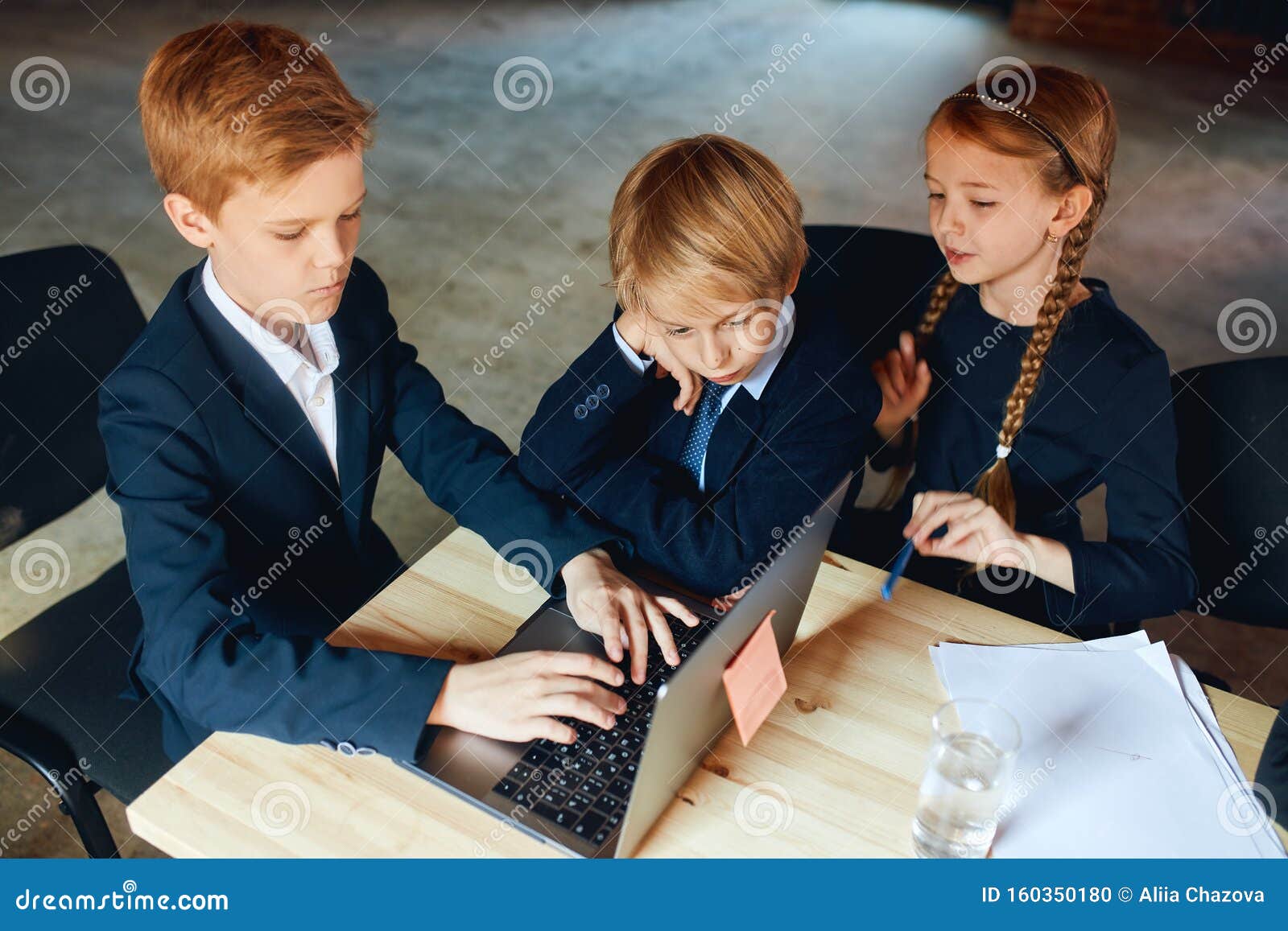 Boss Typing Message, Sms, E-mail at Workplace Stock Photo - Image of ...