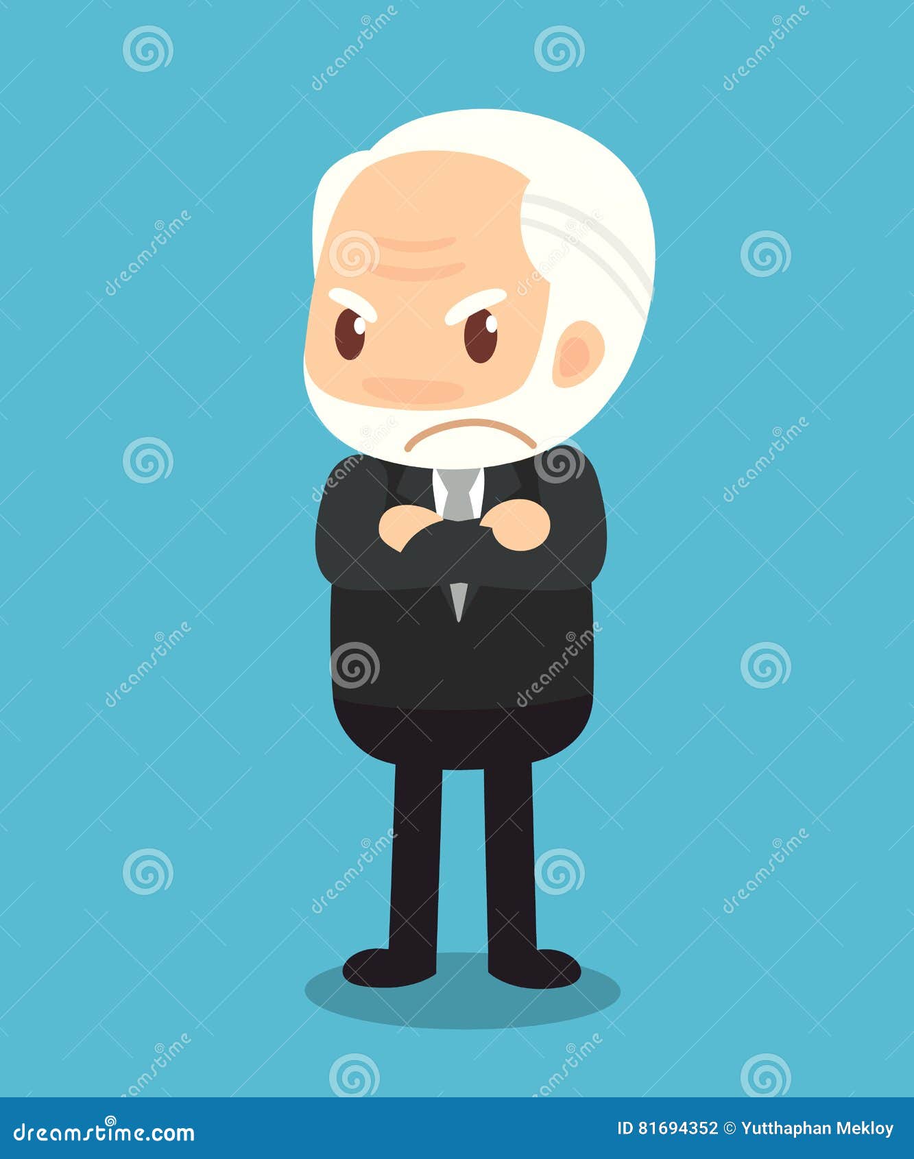Boss is waiting for work. stock illustration. Illustration of fired ...