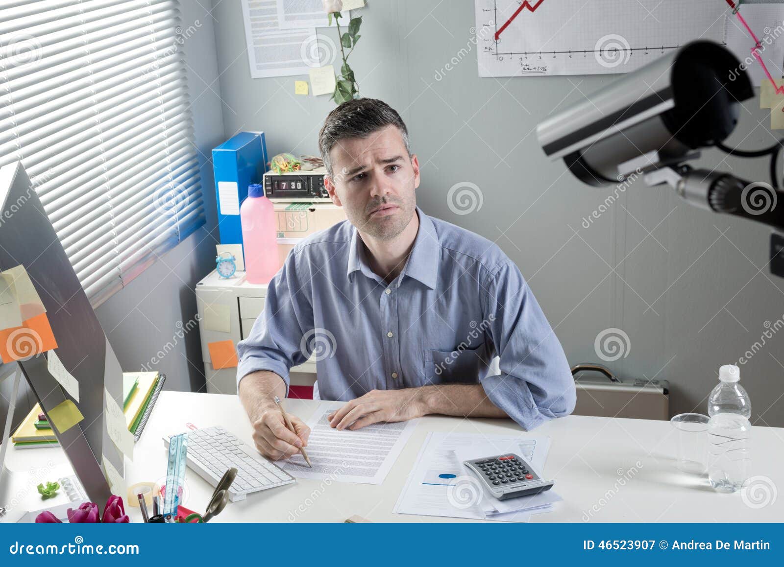 The boss is watching you stock image. Image of office - 46523907