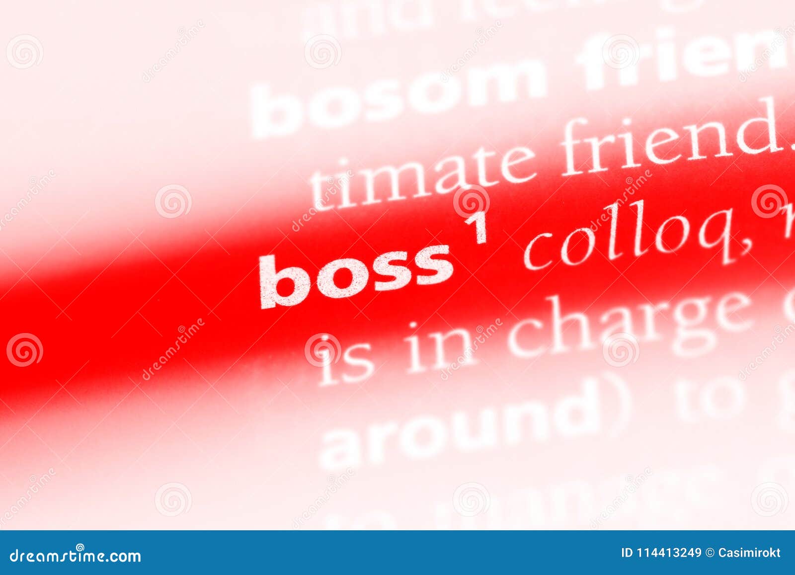 Boss stock image. Image of text, closeup, info, printed - 114413249