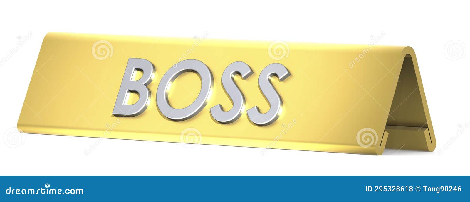 Boss word on golden banner stock illustration. Illustration of identity ...