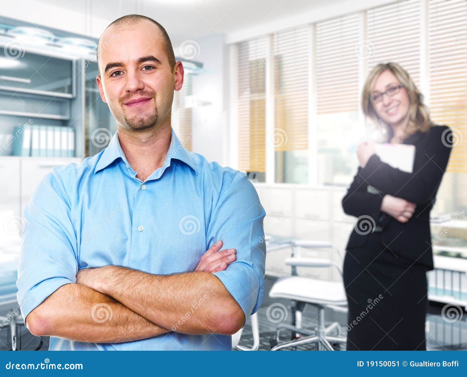 Boss at work stock image. Image of team, gesture, woman - 19150051
