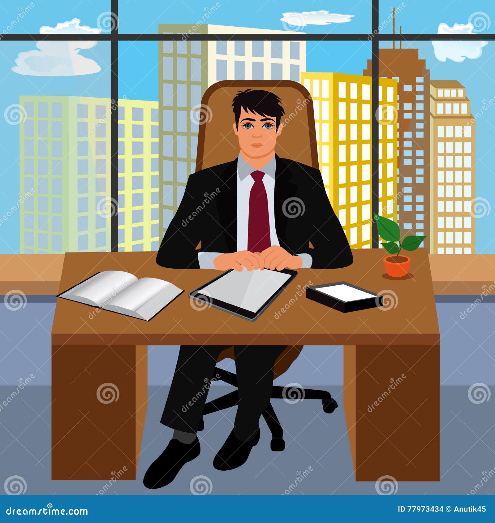 Boss, Work Environment, Director, CEO, Vector Illustration Stock Photo ...