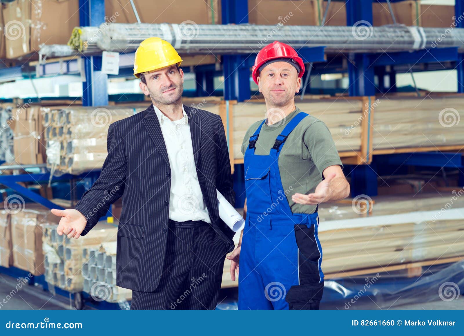 Boss and Worker in Conversation Stock Photo - Image of operator ...