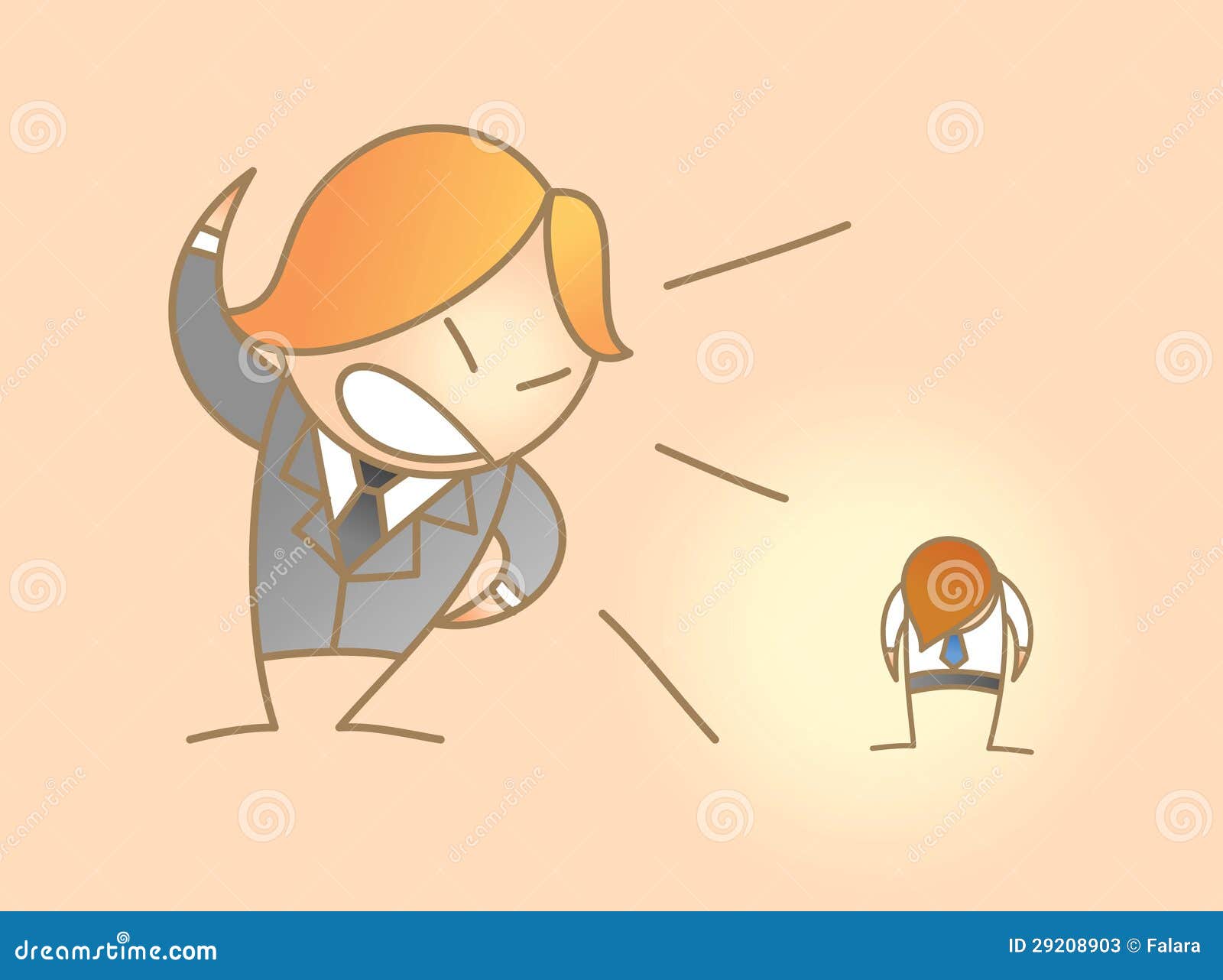 Boss yelling at employee stock vector. Illustration of manager - 29208903