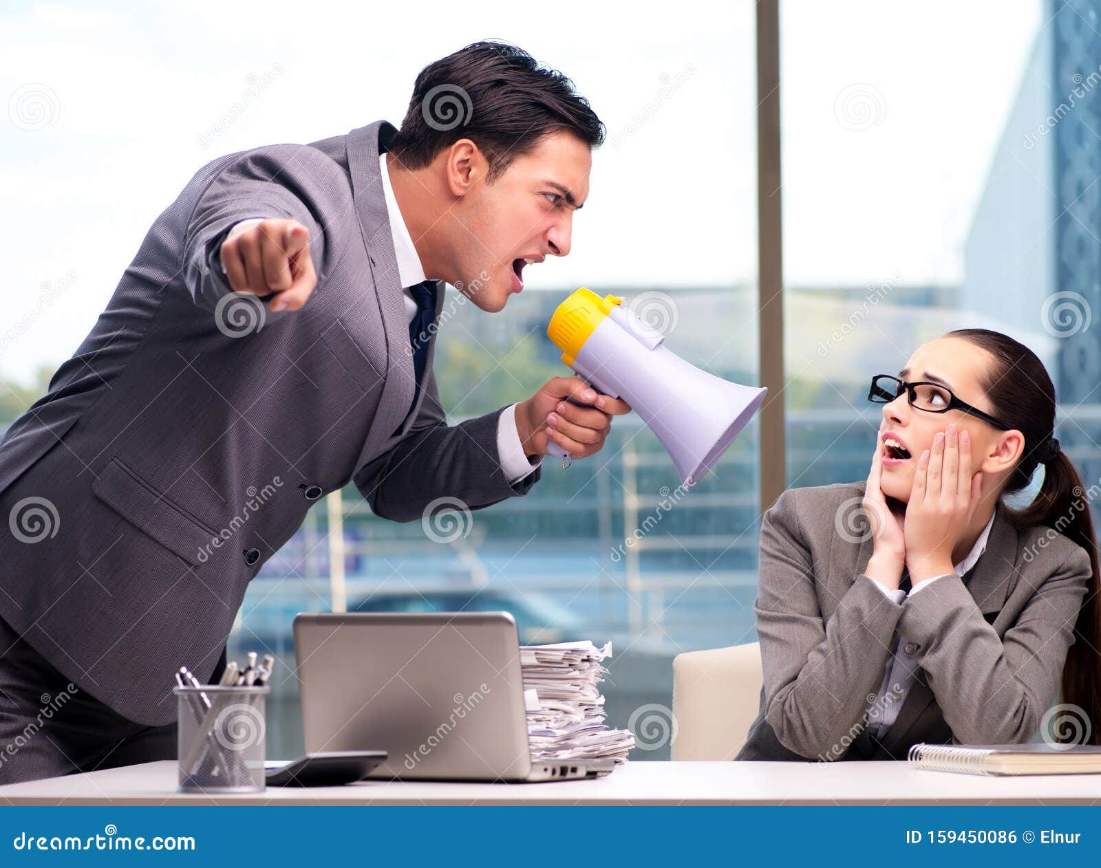 Boss Yelling at His Team Member Stock Photo - Image of conflict ...