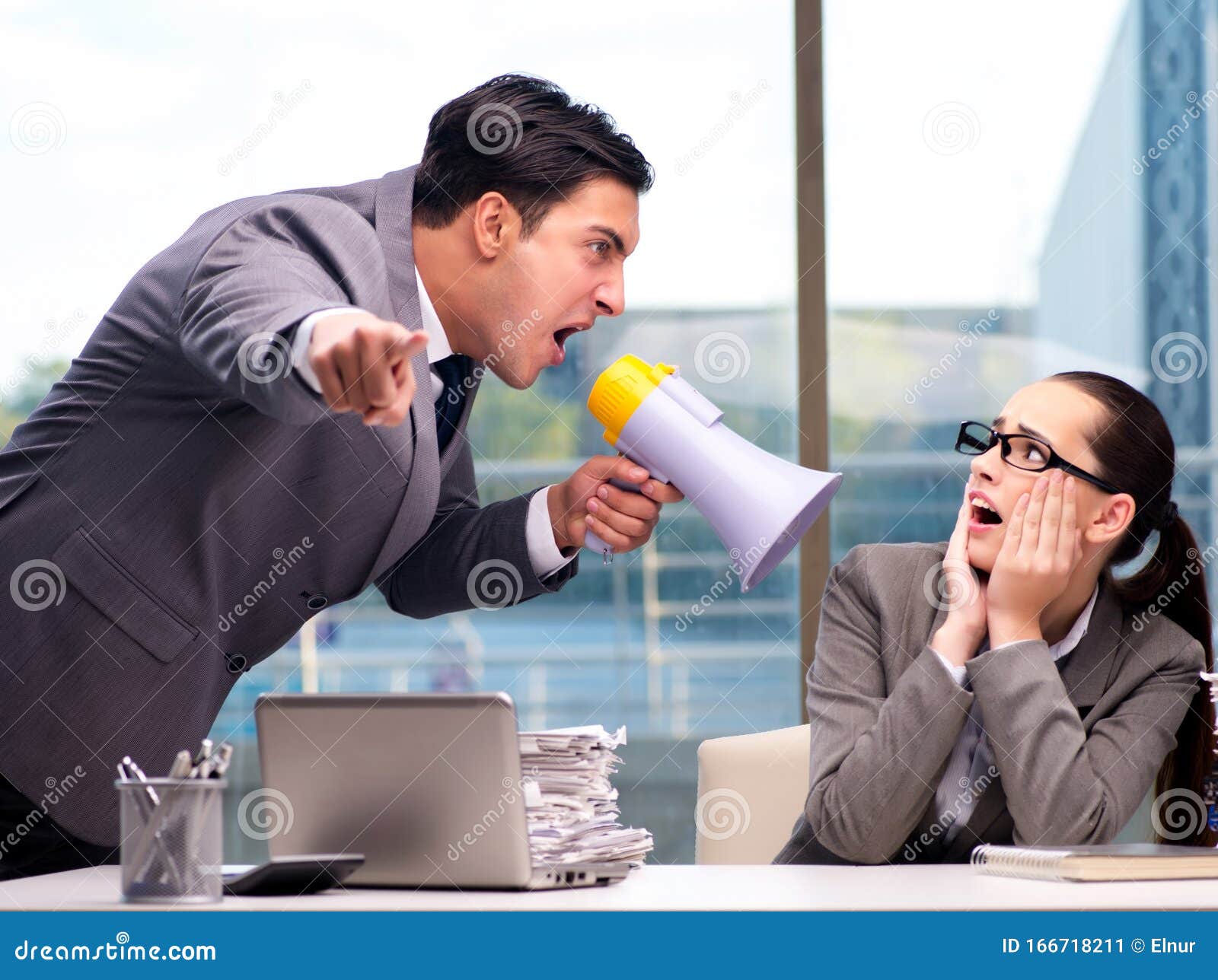Boss Yelling at His Team Member Stock Image - Image of business, angry ...
