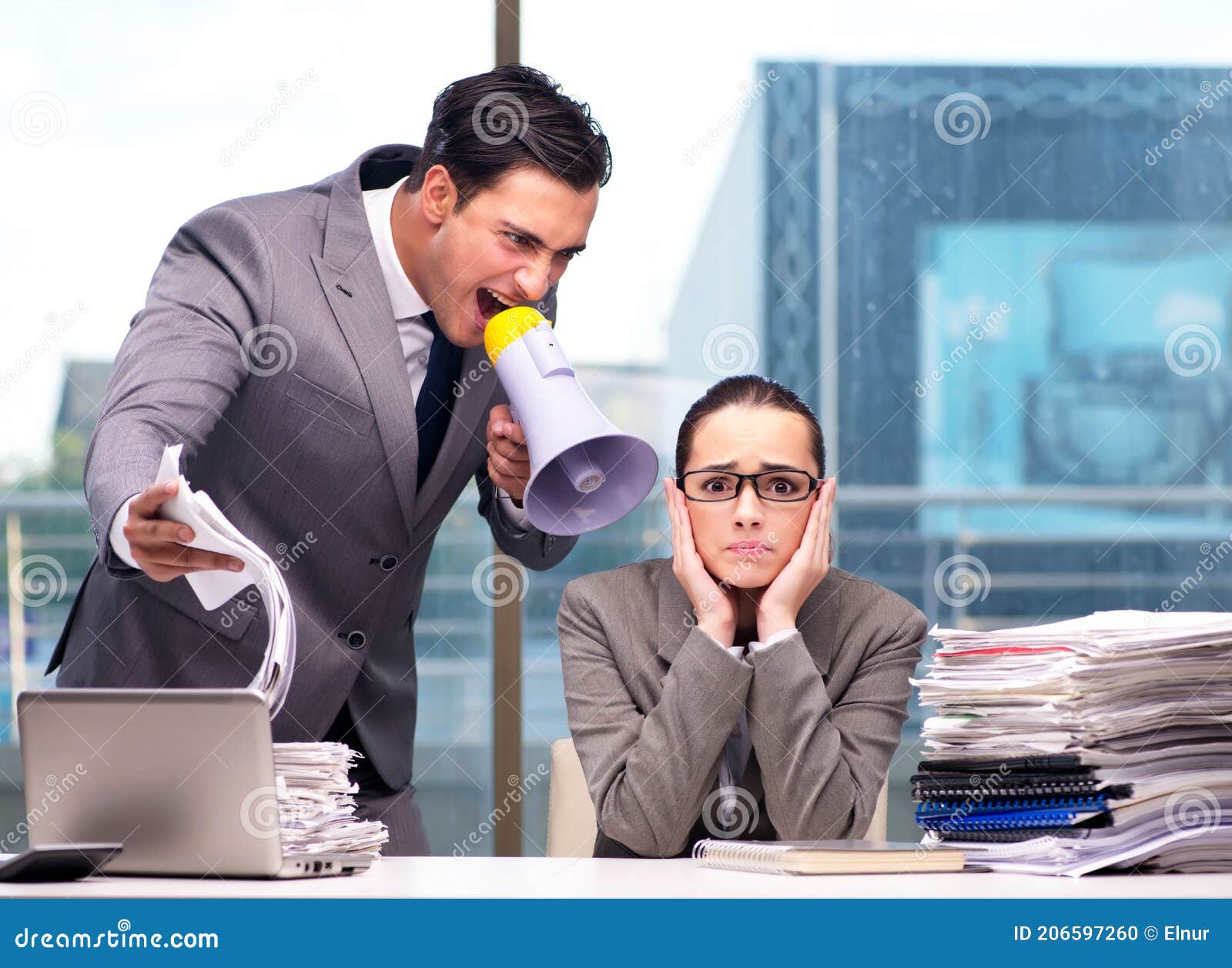 Boss Yelling at His Team Member Stock Photo - Image of conflict ...