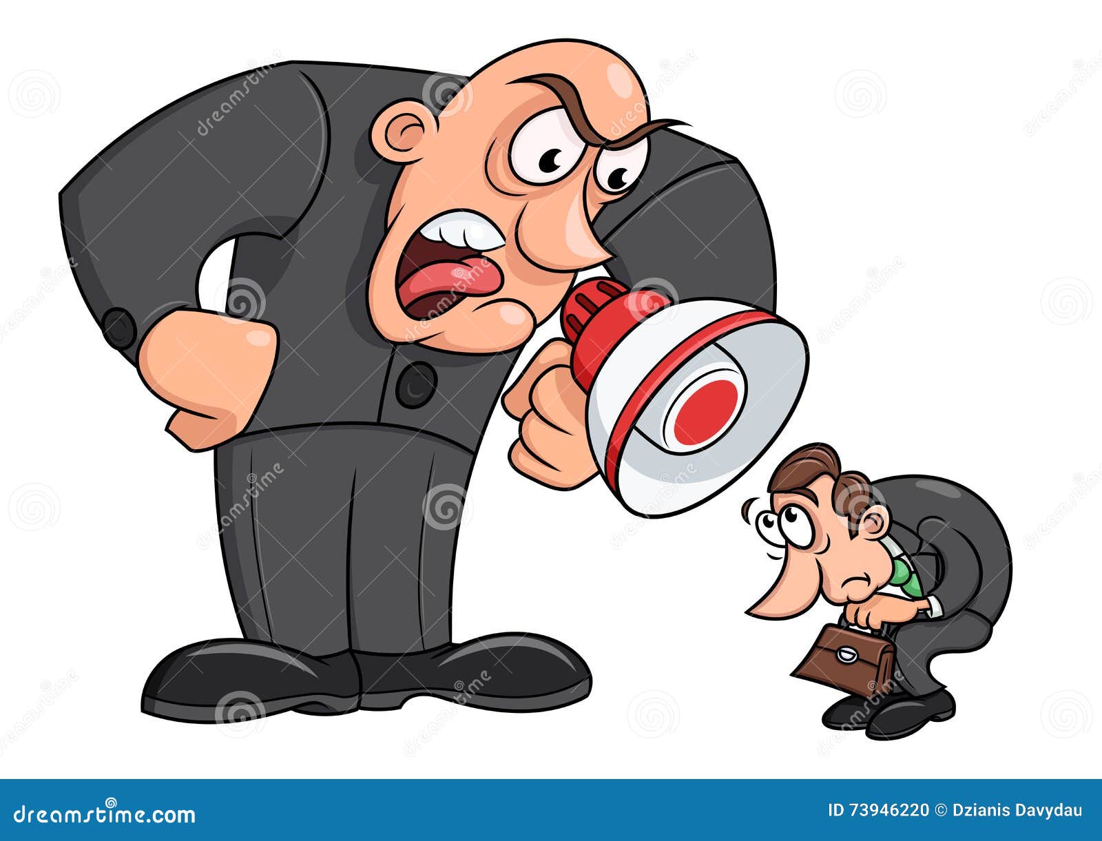 Boss Yelling at His Worker 3 Stock Vector - Illustration of leader ... Boss Yelling at His Worker 3 Stock Vector - Illustration of leader ...