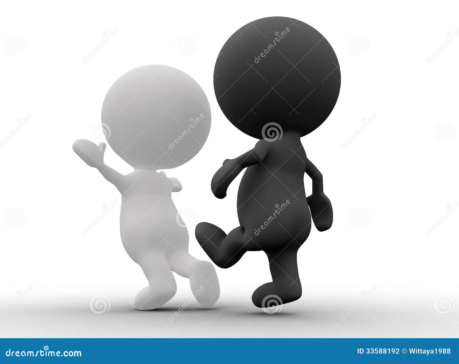 Kick To Ass, Backside, Buttocks Or Bottom , Vector Cartoon Stick Figure ...