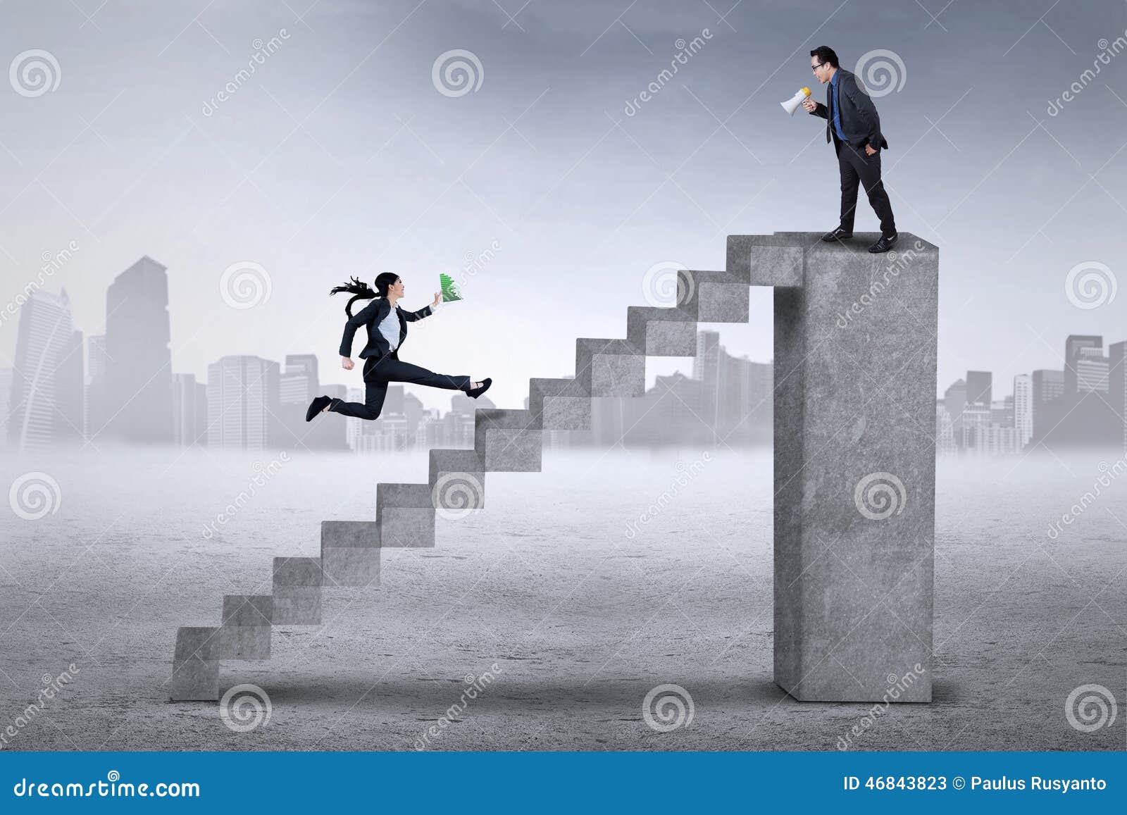 Bossy Manager Commanding His Worker Stock Image - Image of business ...