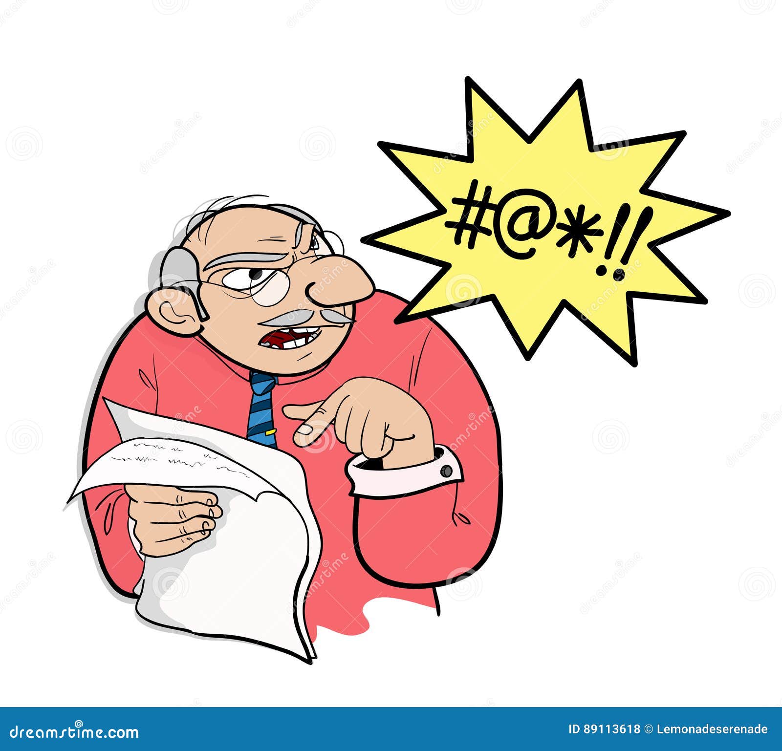 Bossy Manager stock vector. Illustration of complaining - 89113618