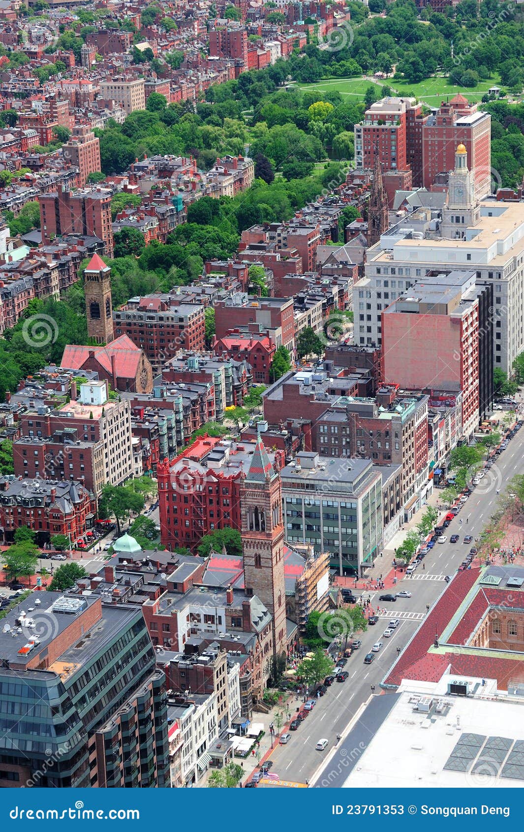 Boston aerial view stock image. Image of cityscape, america - 23791353