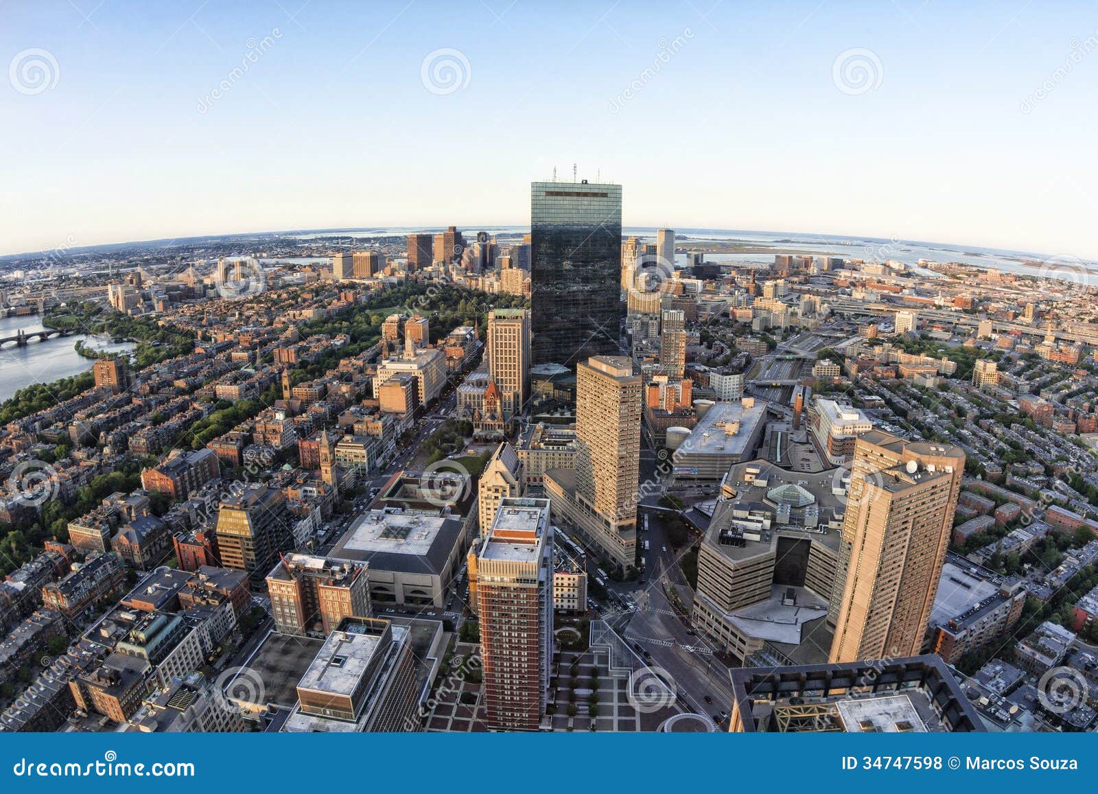 Boston stock photo. Image of america, building, birdseye - 34747598