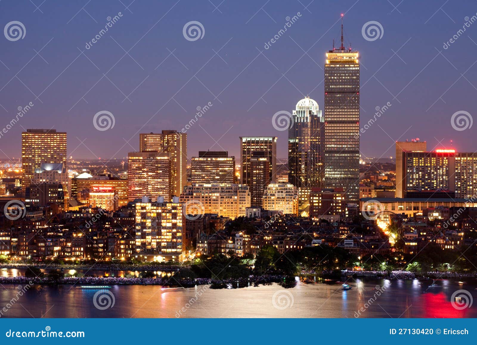 Boston Back Bay stock photo. Image of dusk, architecture - 27130420