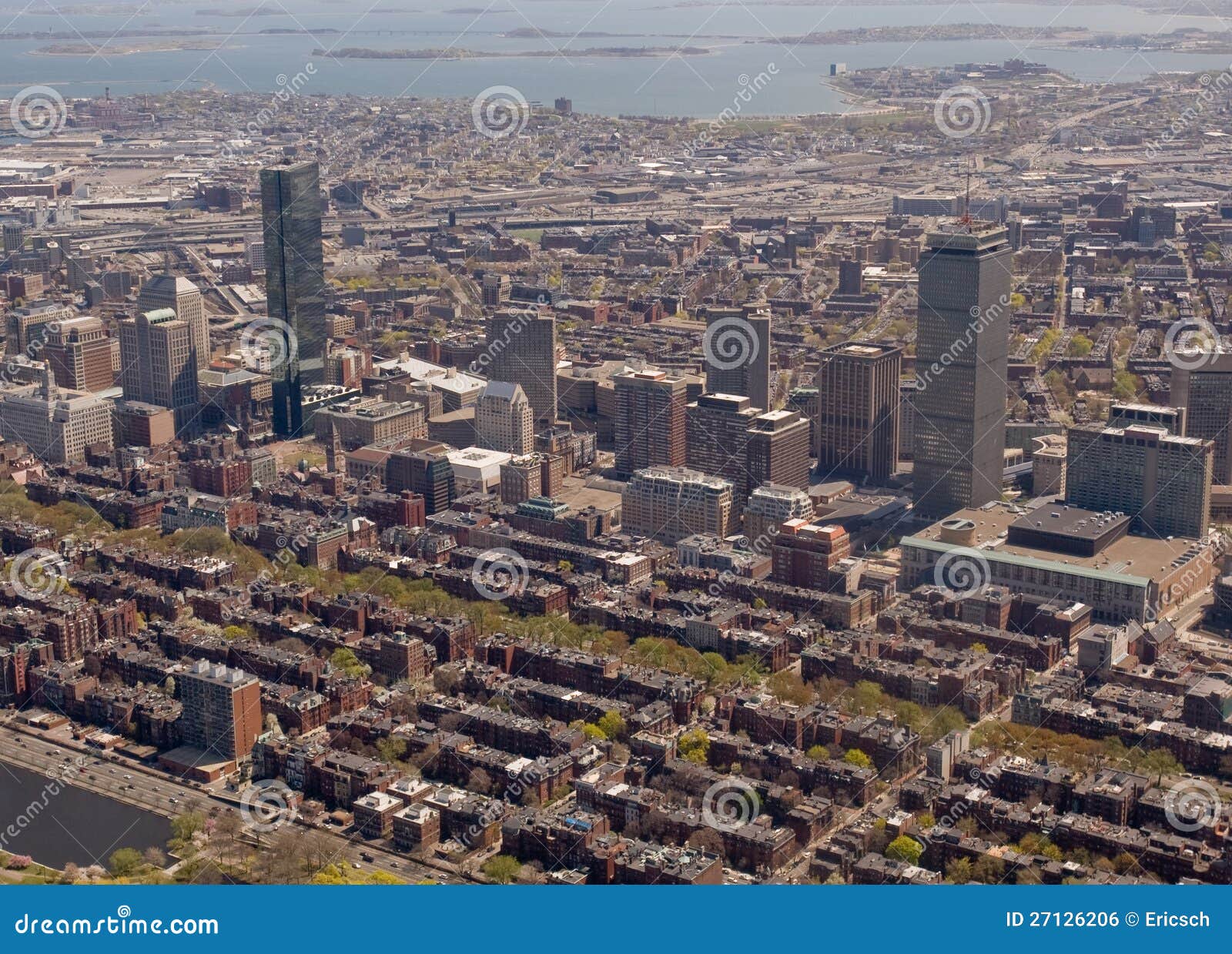 Boston Back Bay aerial stock photo. Image of city, aerial - 27126206