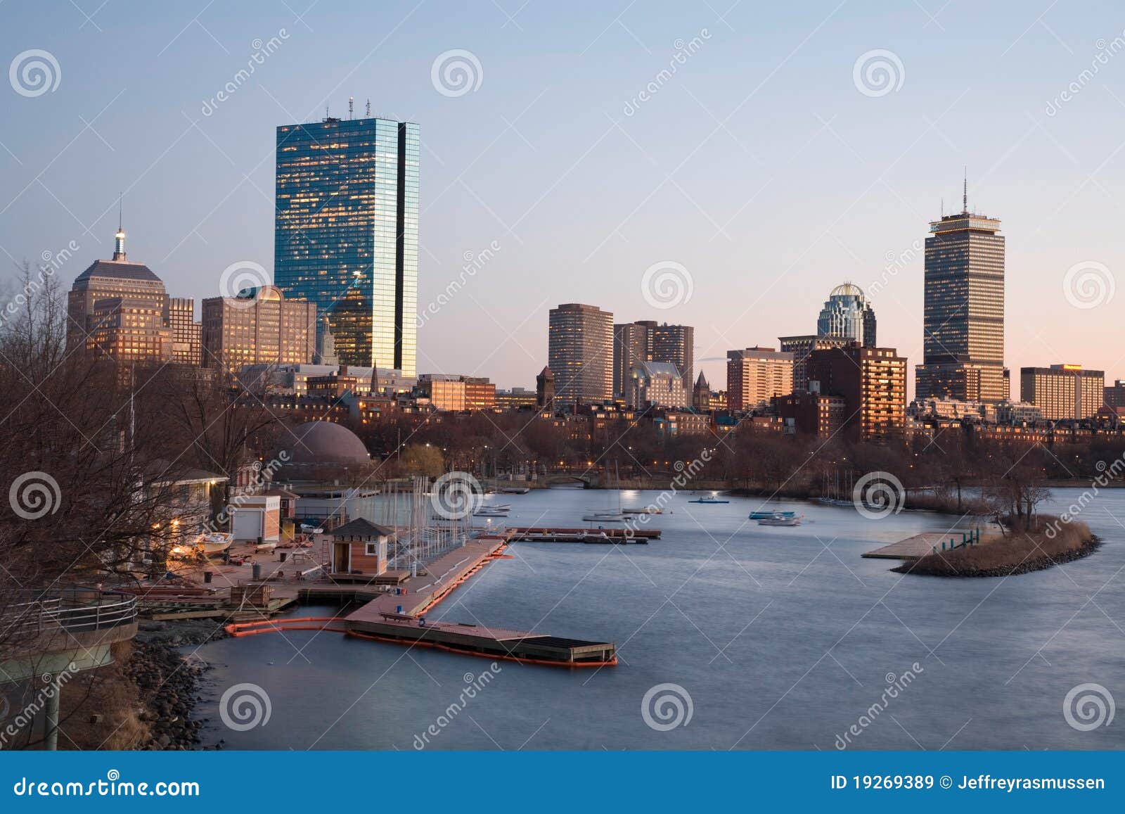Boston Back Bay Skyline stock image. Image of back, city - 19269389