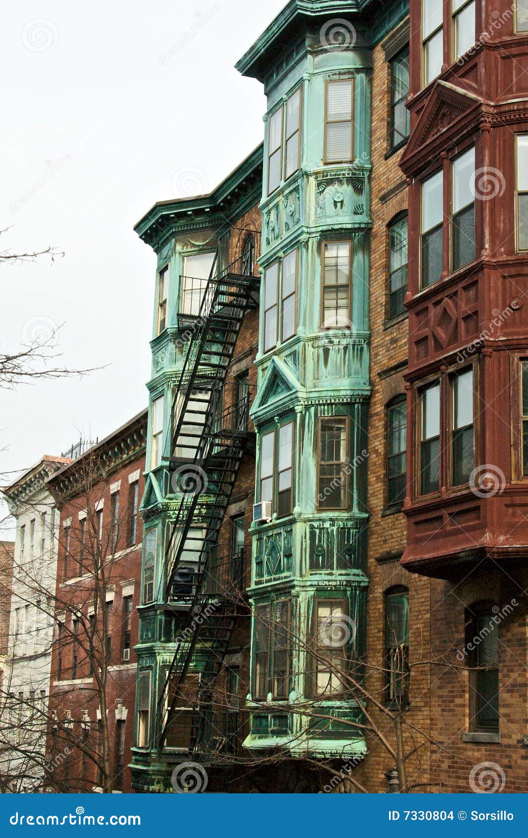 Boston brownstones stock photo. Image of homes, windows - 7330804