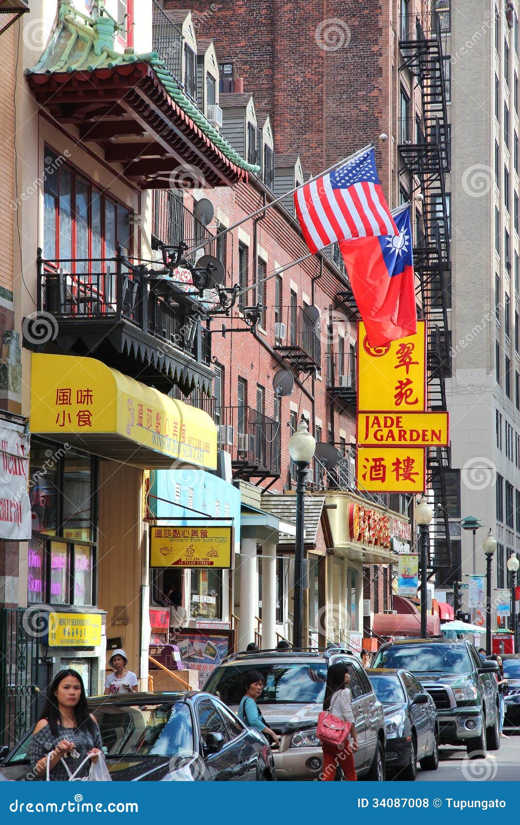 Boston Chinatown foto de archivo editorial. Imagen de vida - 34087008