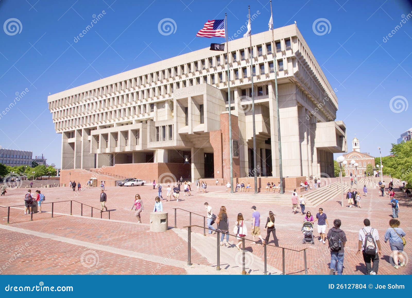 Boston City Hall editorial stock image. Image of summer - 26127804