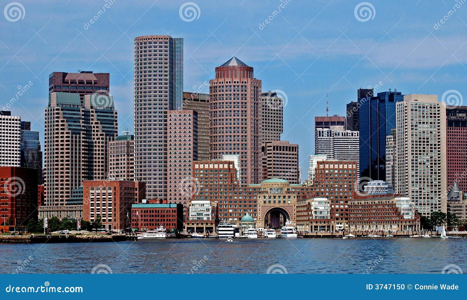 Boston City Harbor stock photo. Image of skyline, water - 3747150