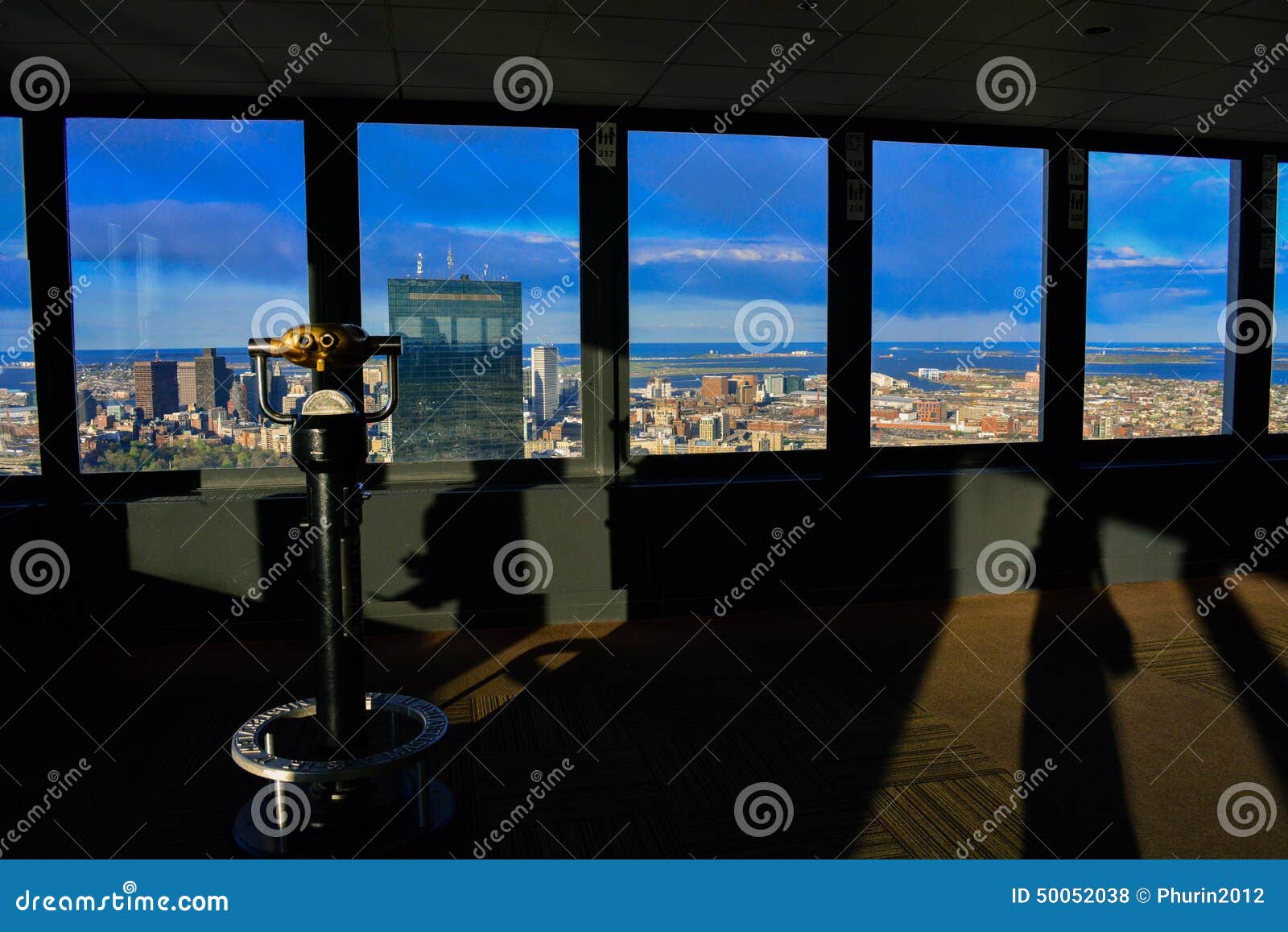 Boston City View from Observation Deck Editorial Stock Photo - Image of ...