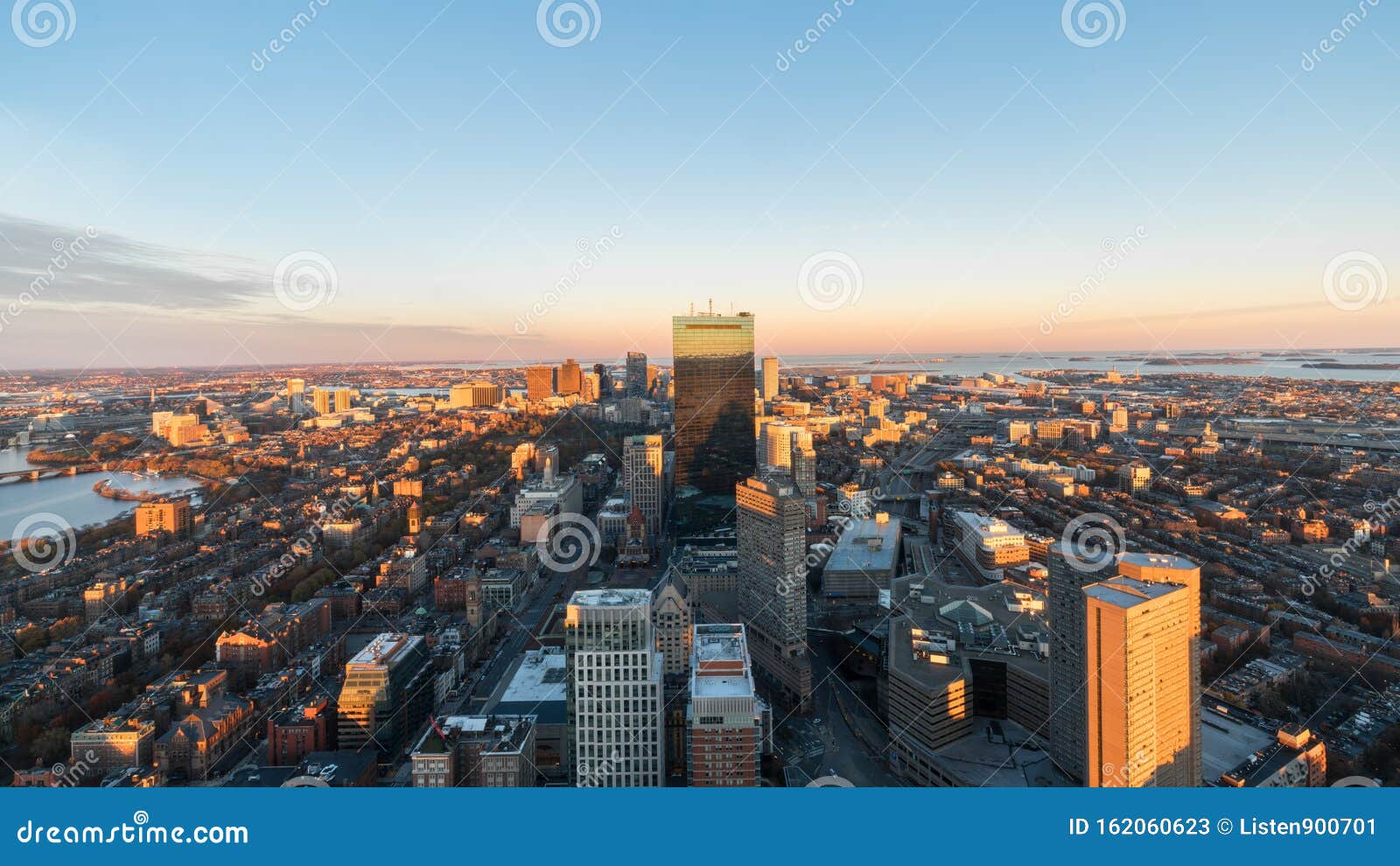 Boston Cityscape from the Skywalk Observatory of the Prudential Stock ...