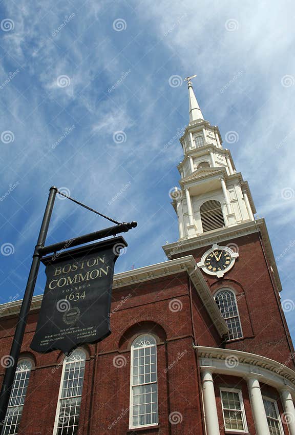 Boston Common stock photo. Image of steeple, clouds, historic - 750928