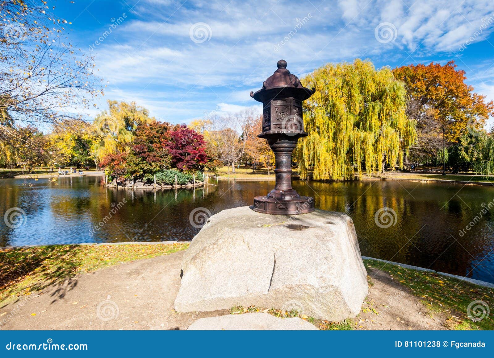Boston Common in fall stock photo. Image of green, massachusetts - 81101238