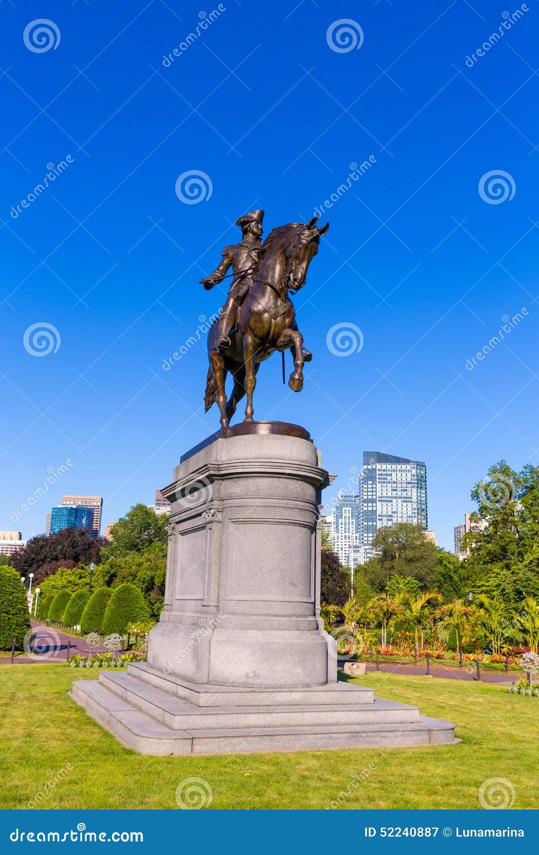 Boston Common George Washington Monument Editorial Photography - Image ...
