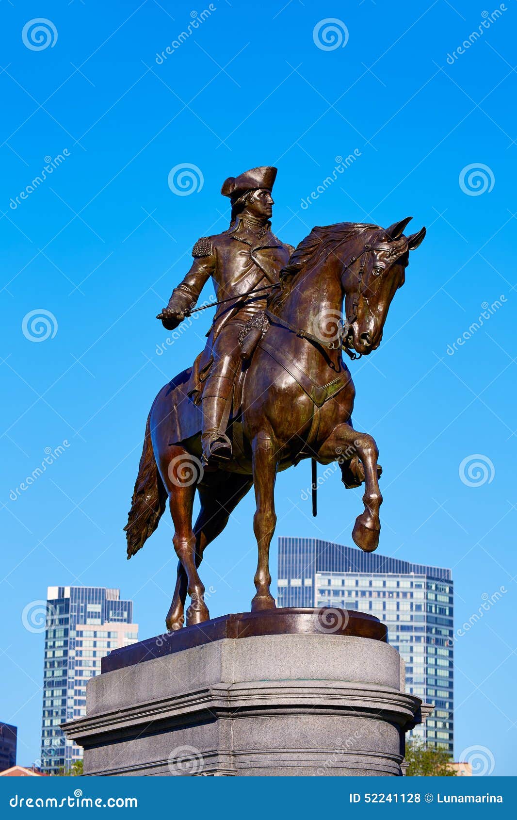 Boston Common George Washington Monument Editorial Stock Photo - Image ...