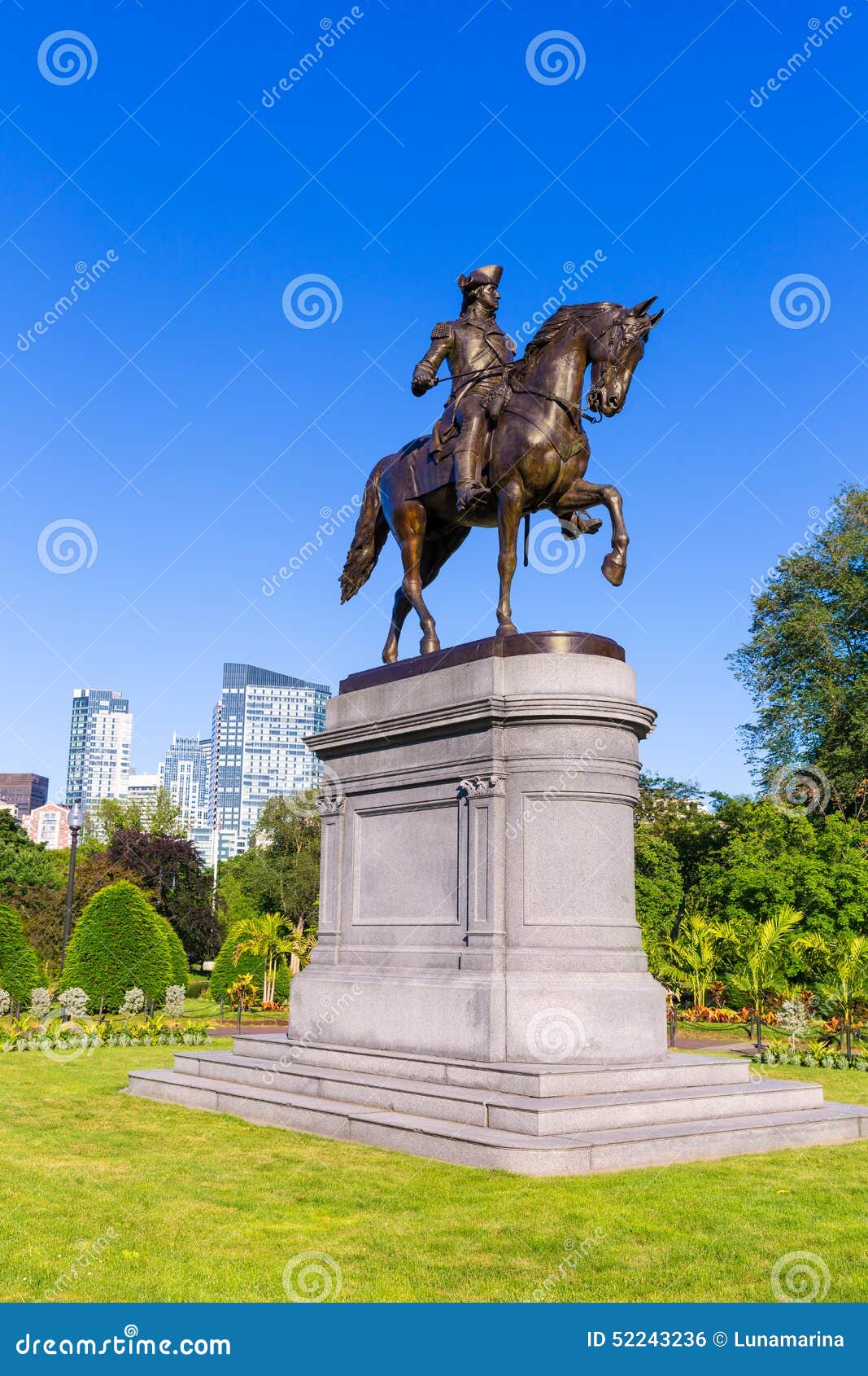 Boston Common George Washington Monument Editorial Photo - Image of ...