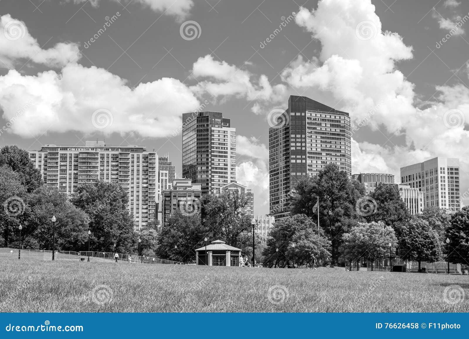 The Boston Common at Night in Boston MA Stock Photo - Image of landmark ...