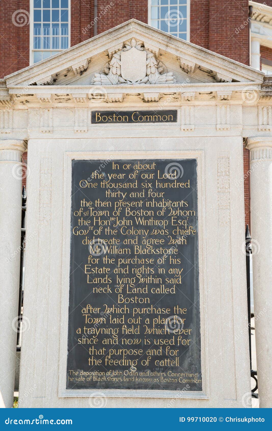 Boston Common and Start of the Freedom Trail Stock Photo - Image of ...
