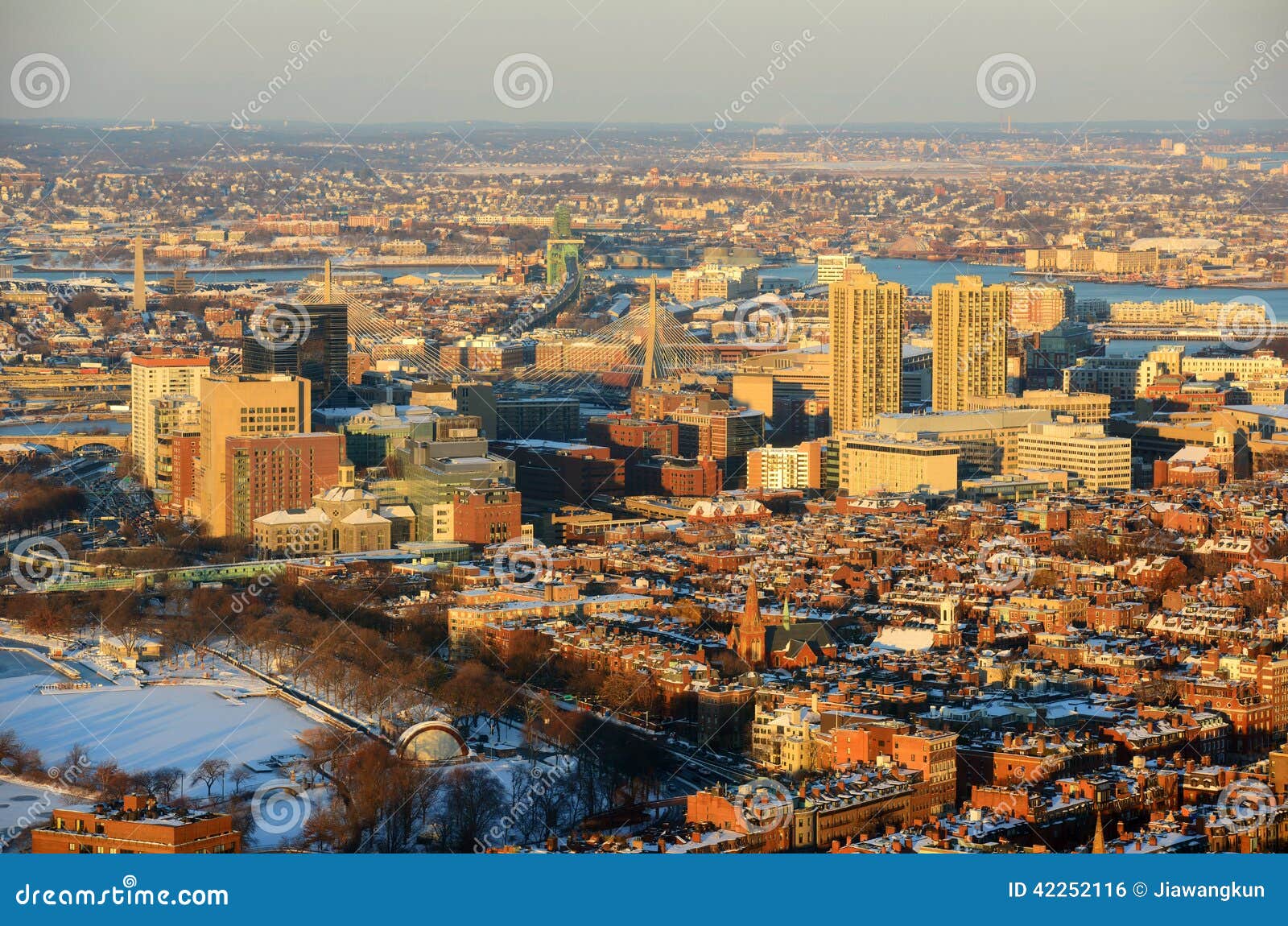 Boston Comum No Por Do Sol, Massachusetts, EUA Foto de Stock - Imagem ...