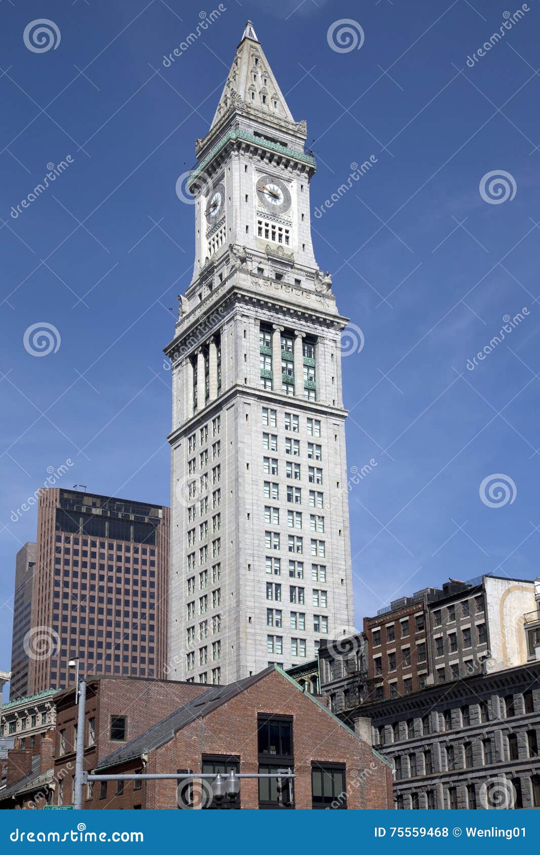 Boston Custom House stock photo. Image of view, travel - 75559468