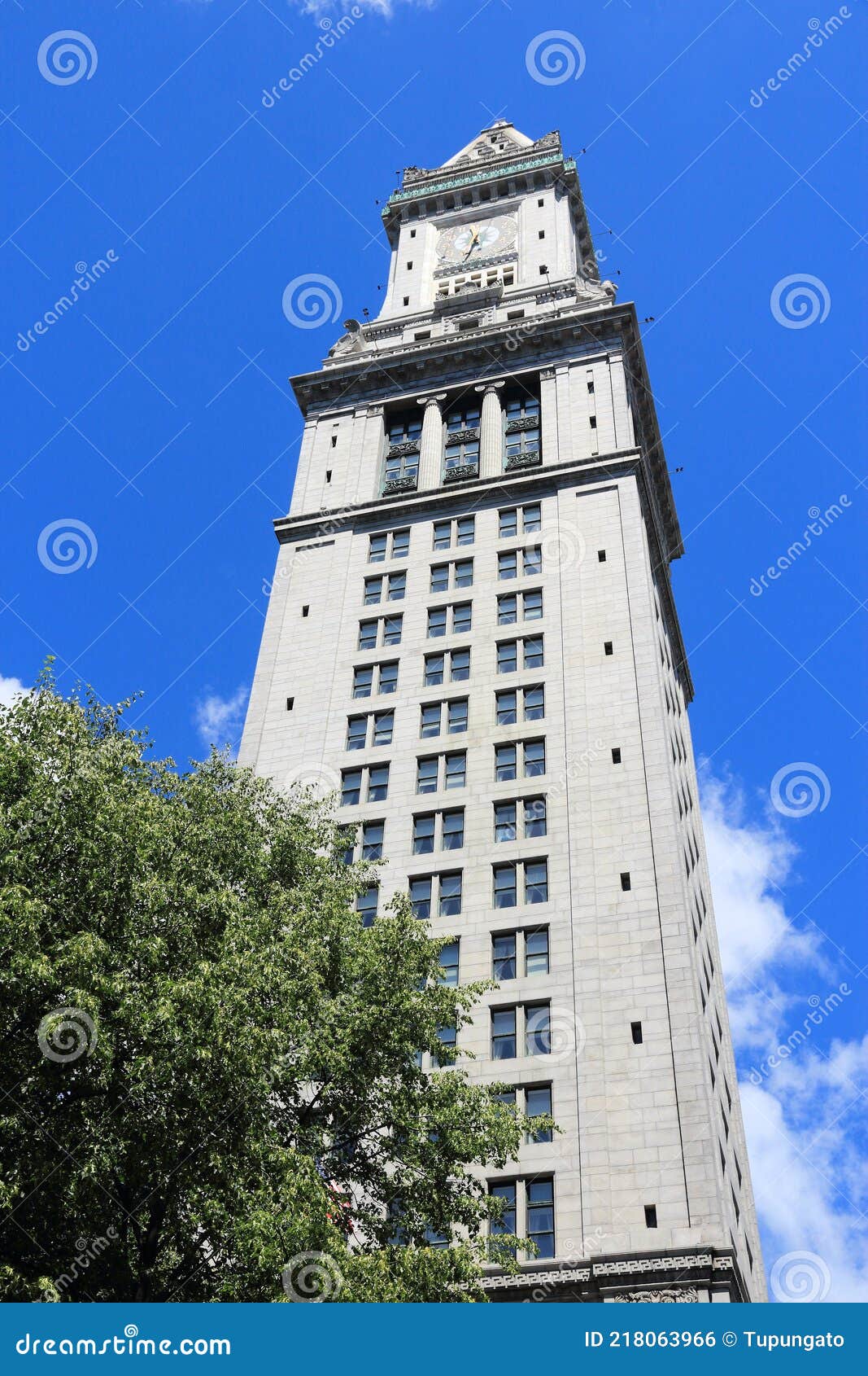 Boston - Custom House Tower Stock Photo - Image of vintage, building ...