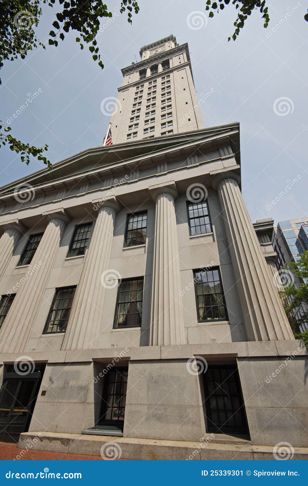 Boston, Customs House Tower Stock Image - Image of office, building ...