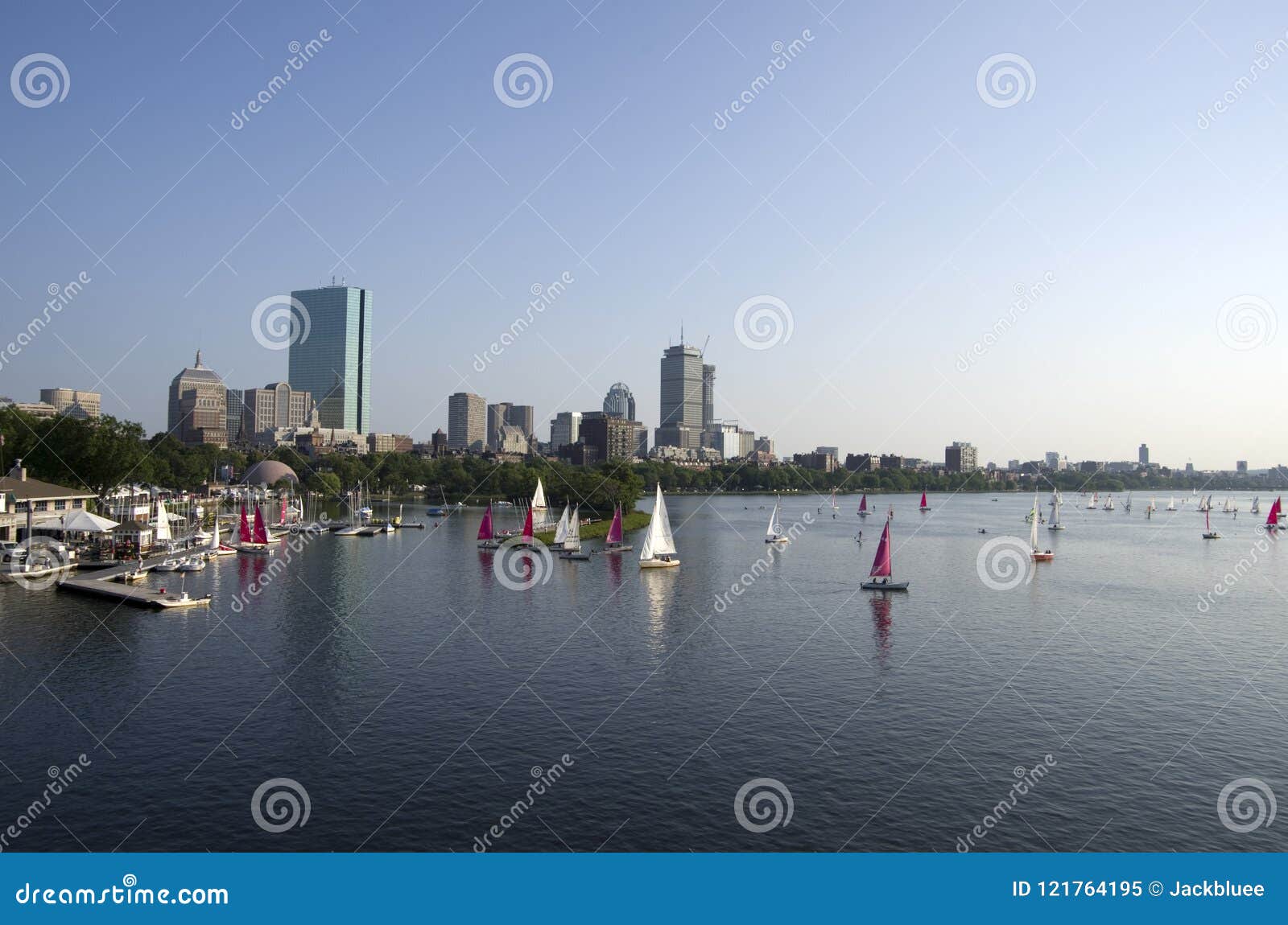 Boston Downtown with River View Editorial Image - Image of river ...