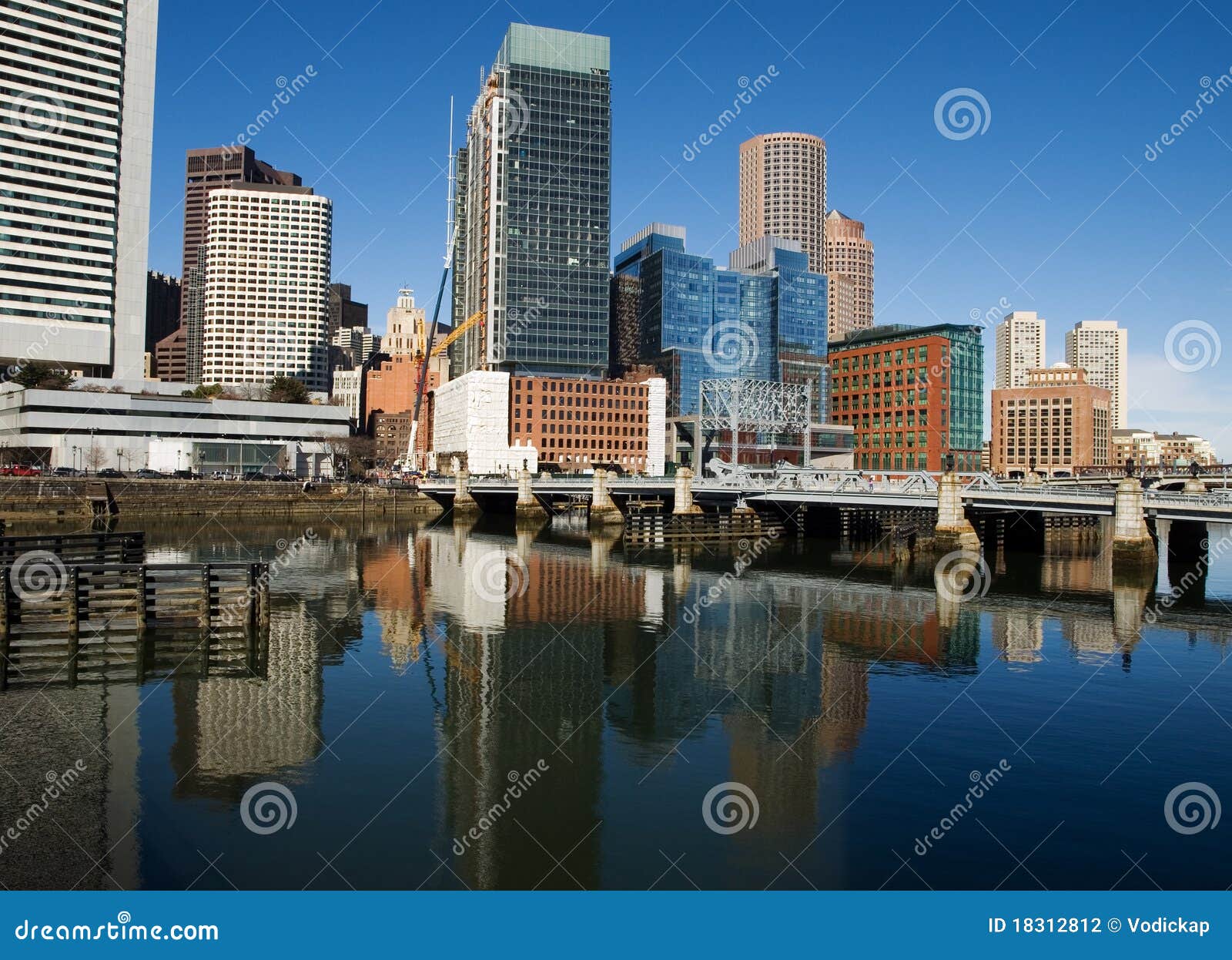 Boston Downtown Cityscape Sunset Stock Photography | CartoonDealer.com ...