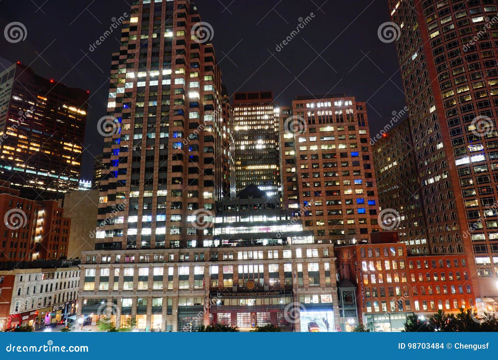 Boston Downtown View from a Hotel Editorial Stock Image - Image of ...