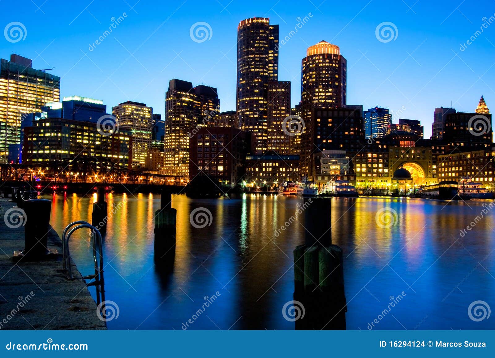 Boston Harbor stock photo. Image of downtown, district - 16294124