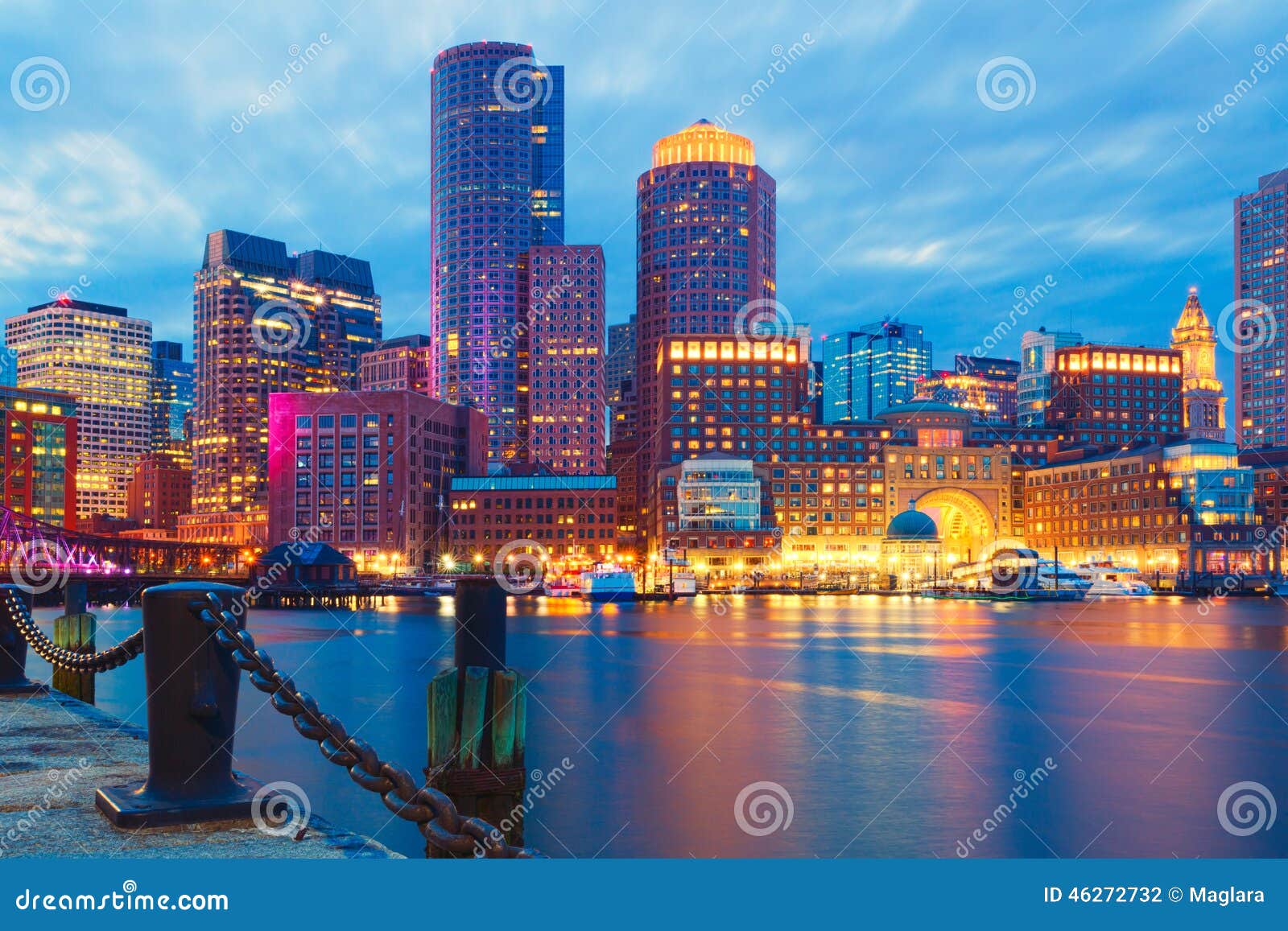 Boston Harbor and Financial District at Sunset. Boston, Massachusetts ... Boston Harbor and Financial District at Sunset. Boston, Massachusetts ...